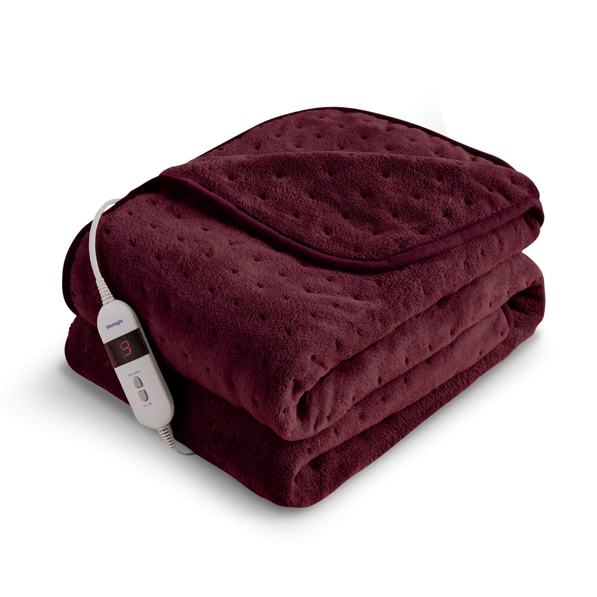 Silentnight Luxury Heated Throw - Berry | Trade E-Bedding