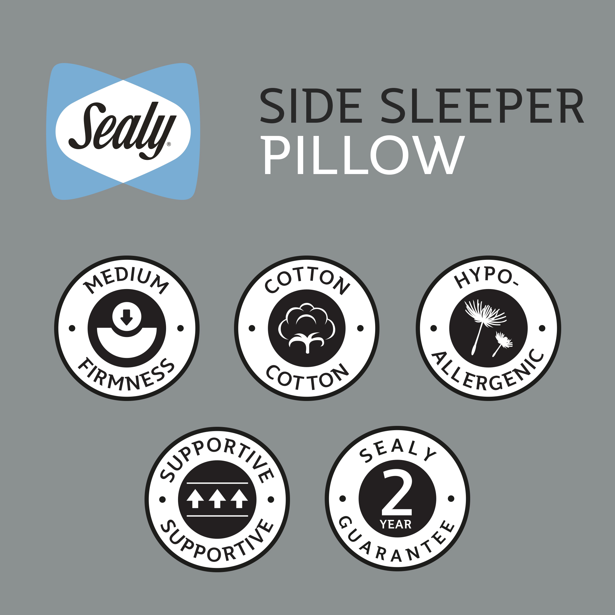 Sealy Side Sleeper Pillow - 2 Pack | Trade E-Bedding