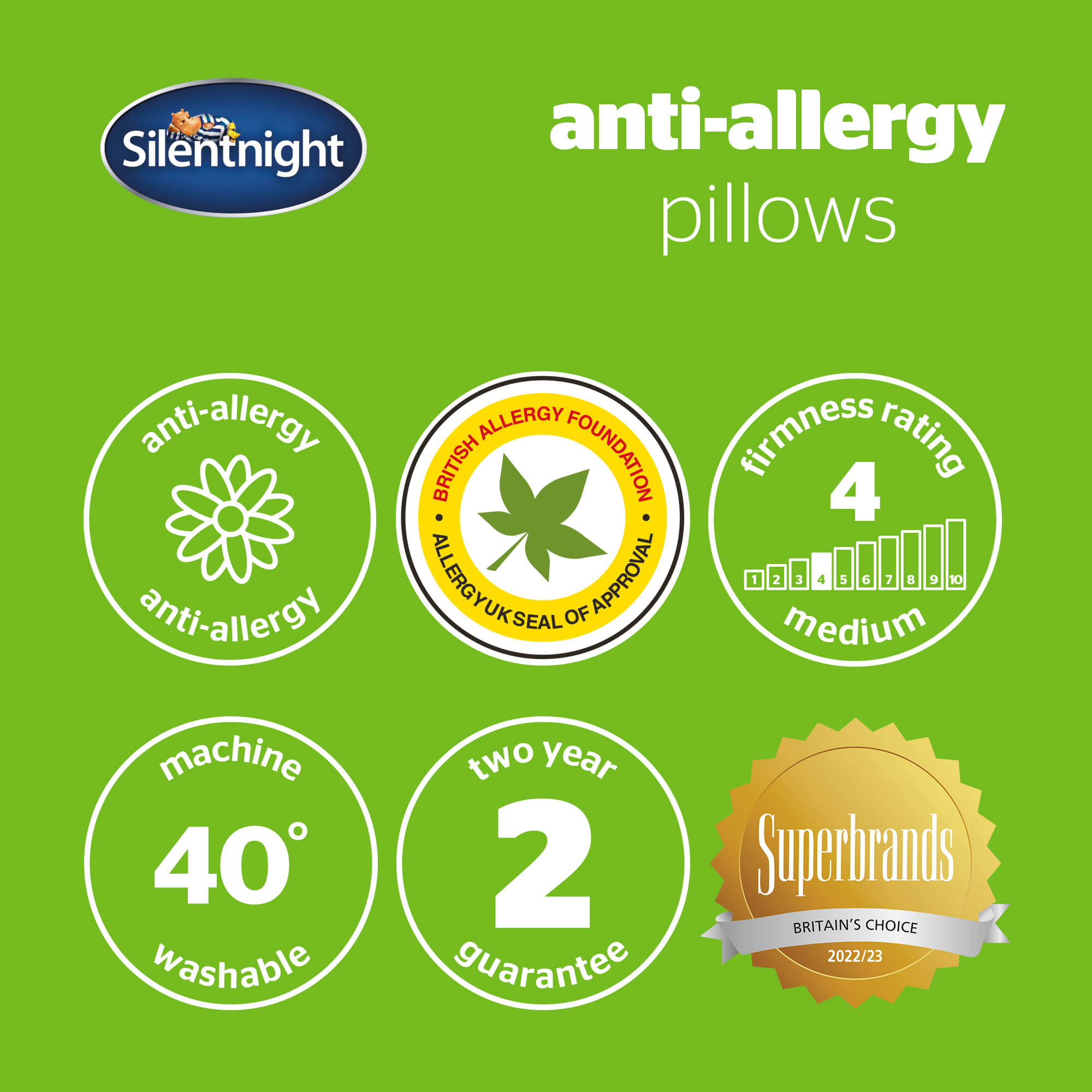 Silentnight Anti-Allergy Pillows - 4 pack | Trade E-Bedding