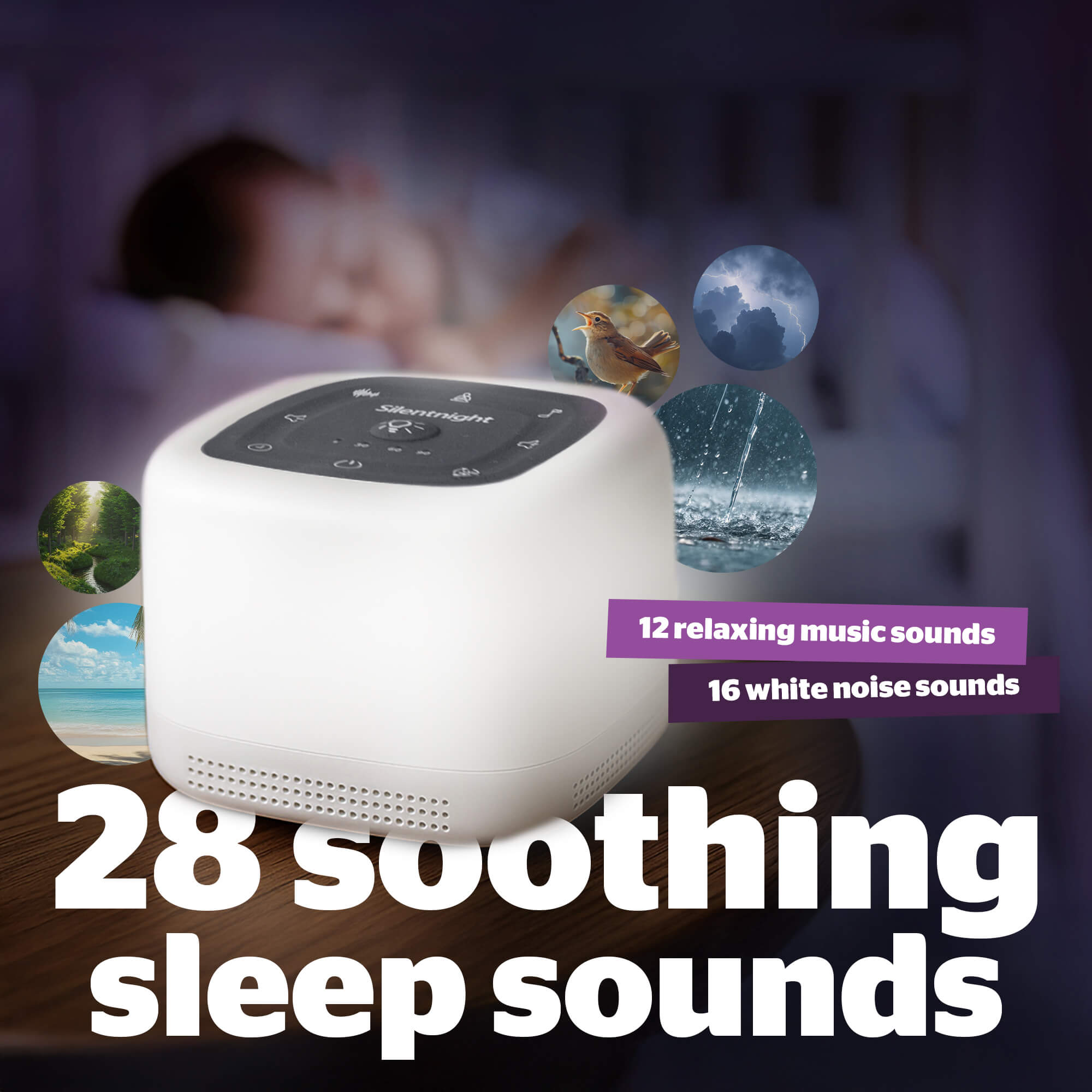 Silentnight Deep Sleep Night Light and Sound Machine | Trade E-Bedding