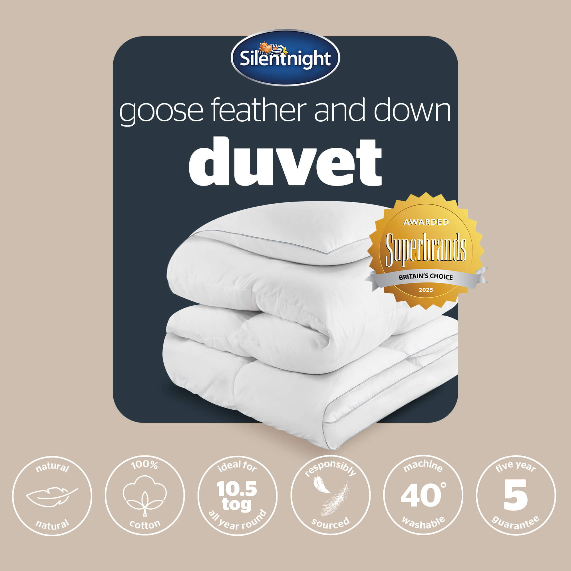 Silentnight Goose Feather And Down 10.5 Tog Duvet - King - Pallet ...